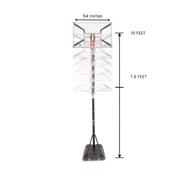 Portable Basketball Hoop - 54" Backboard - Outdoor Product Technologies